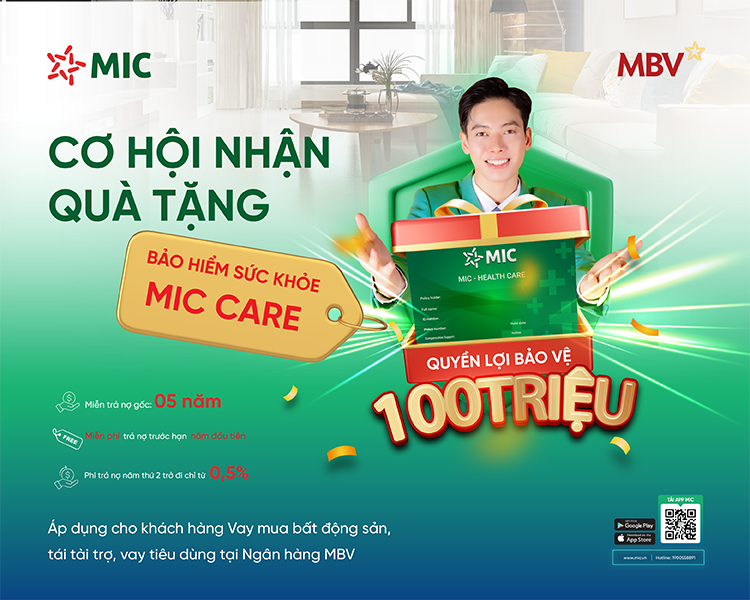 Cơ hội nhận quà tặng miễn phí Bảo hiểm sức khỏe MIC Care quyền lợi 100 triệu đồng dành cho khách ...